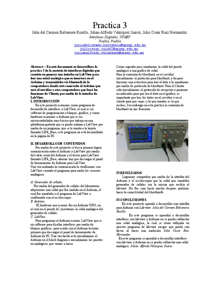 LAbview y Arduino | PDF | Arduino | Arquitectura de Computadores