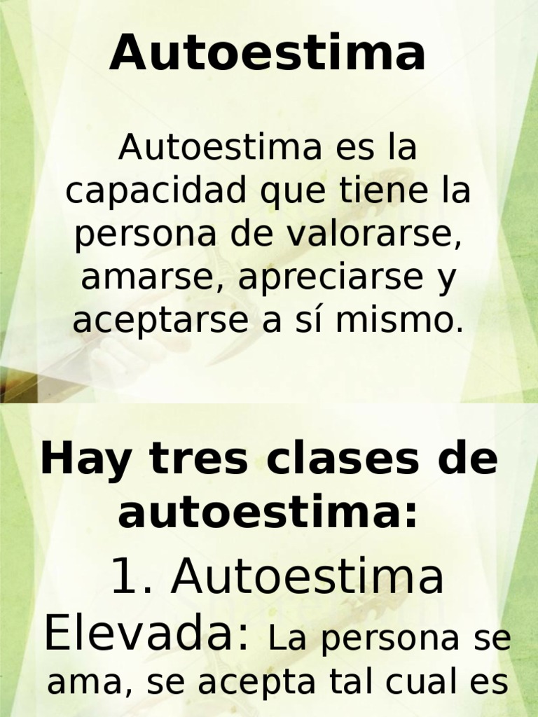 Autoestima.ppt | Autoestima | Toma de decisiones