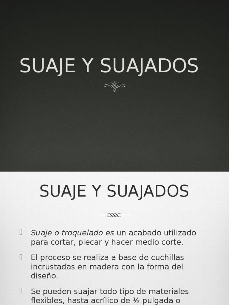 Tipos y Proceso de Suajes | PDF | Industrias | Science