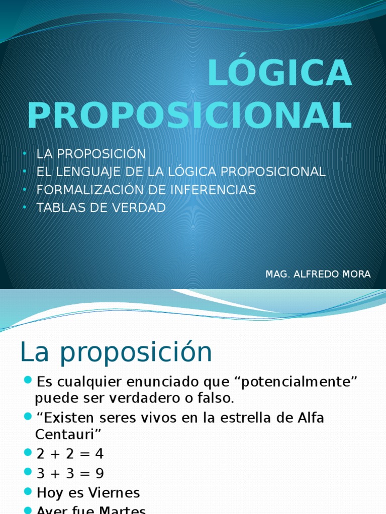 Lógica Proposicional | PDF | Proposición | Verdad