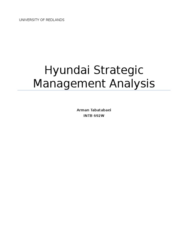 Hyundai Paper 1 | Download Free PDF | Strategic Management | Brand