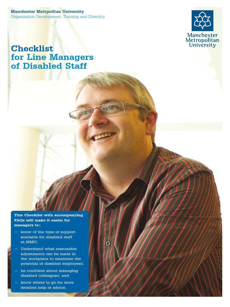 Checklist: For Line Managers of Disabled Staff | PDF | Disability ...