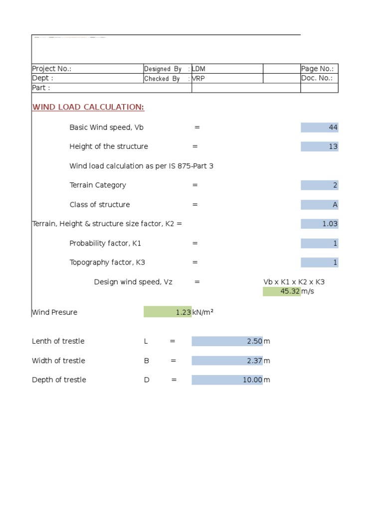 Wind Load Calculations Upload 1 | PDF | Civil Engineering | Applied And ...
