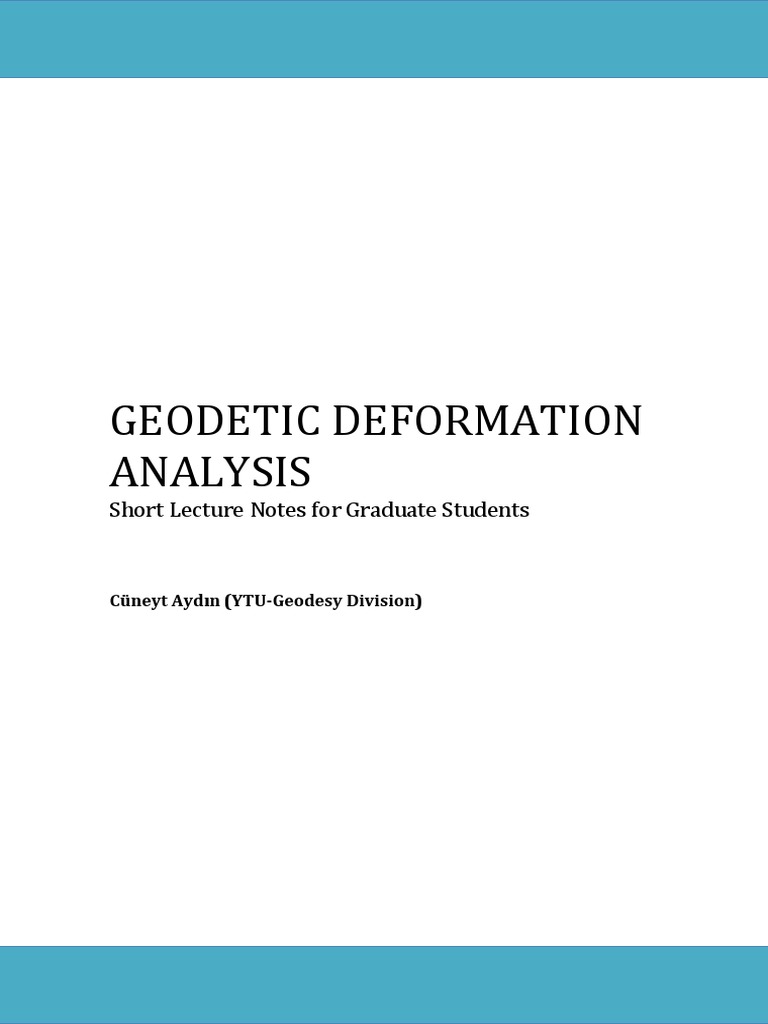 Geodetic Deformation Analysis | PDF | Statistical Hypothesis Testing ...