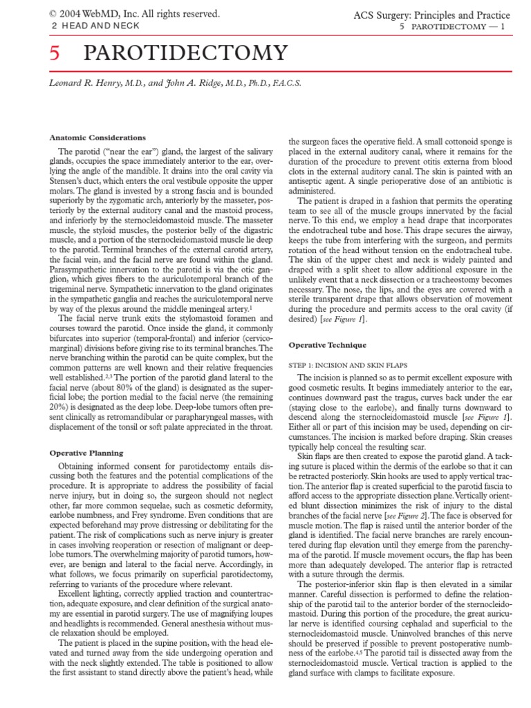 5 Parotidectomy | PDF | Anatomy | Medicine