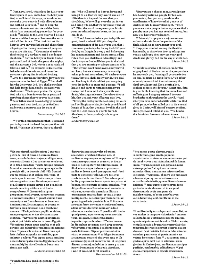 Old Testament Passages To Memorize | PDF | Religion & Spirituality