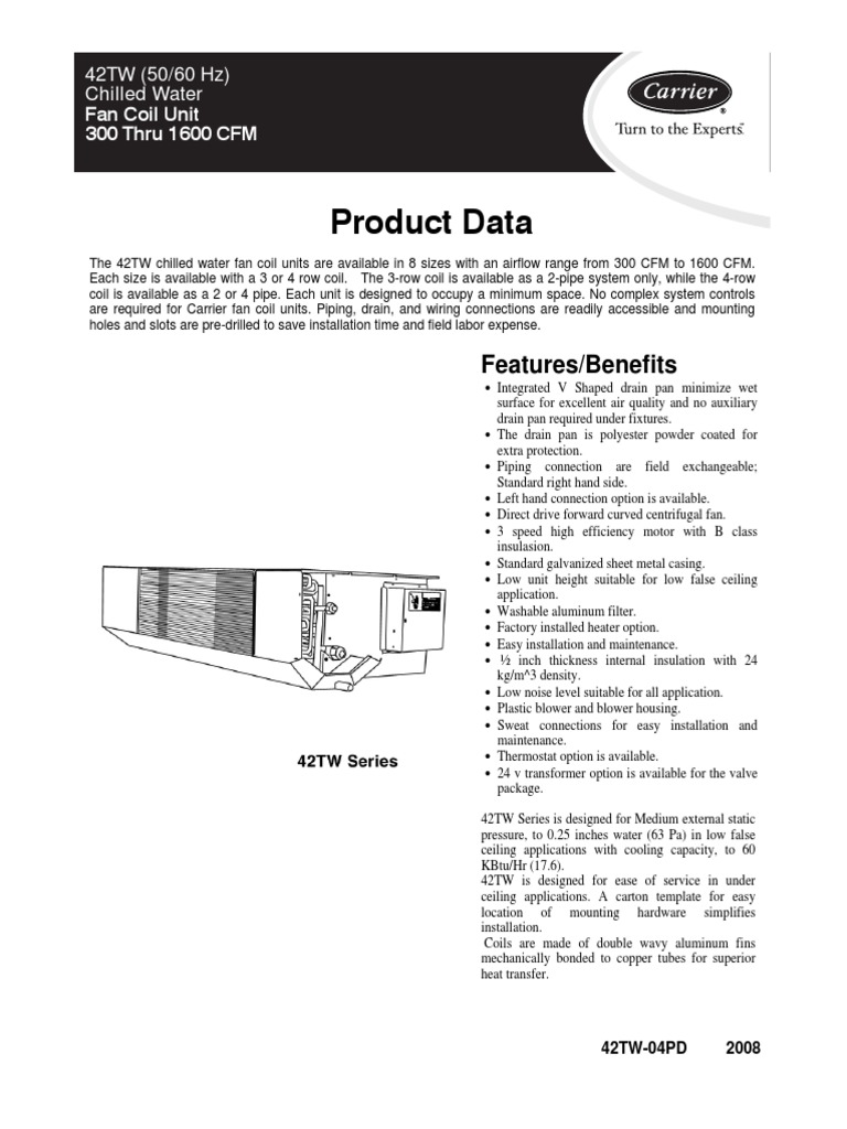 Fan Coil Unit Catalogue | PDF | Hvac | Thermostat