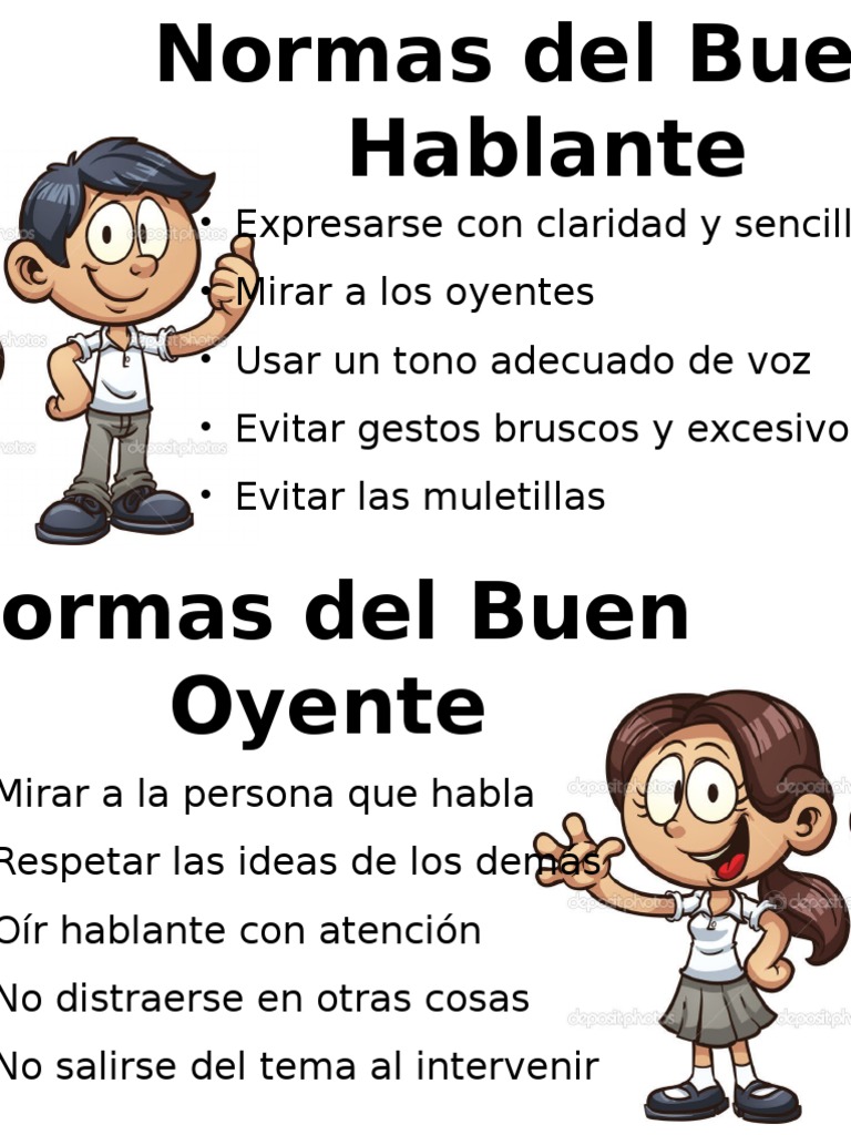 Normas Del Buen Oyente Y Hablante Para Estudiar Pdf