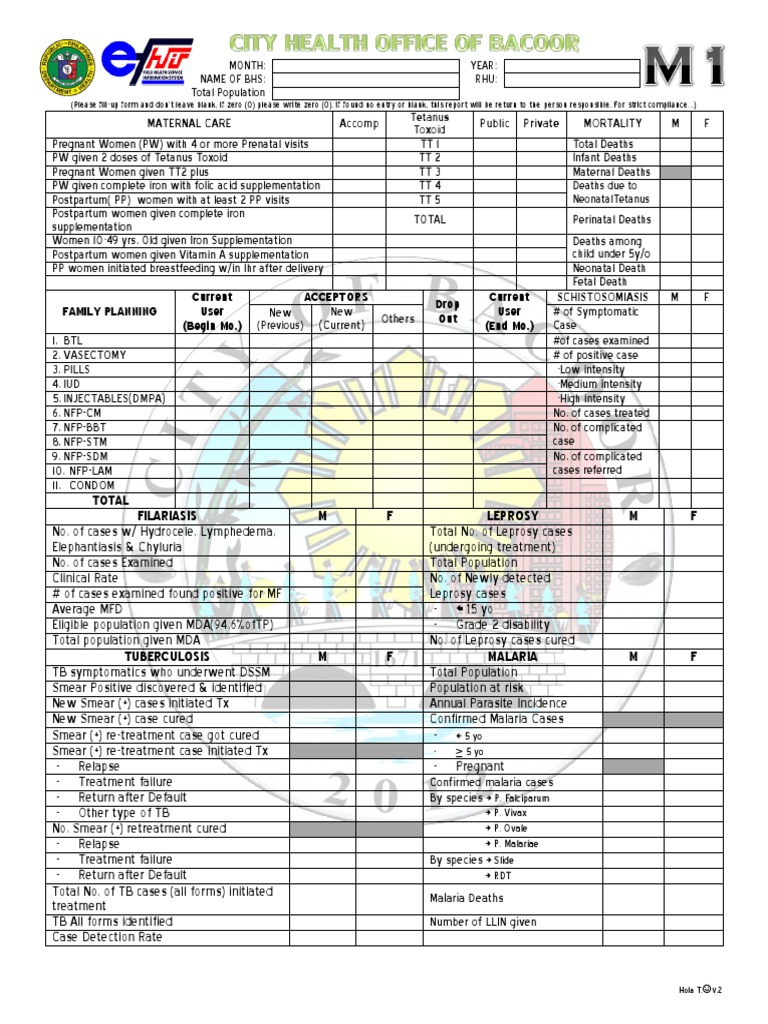 Monthly Report on Maternal, Child Health, and Communicable Disease ...