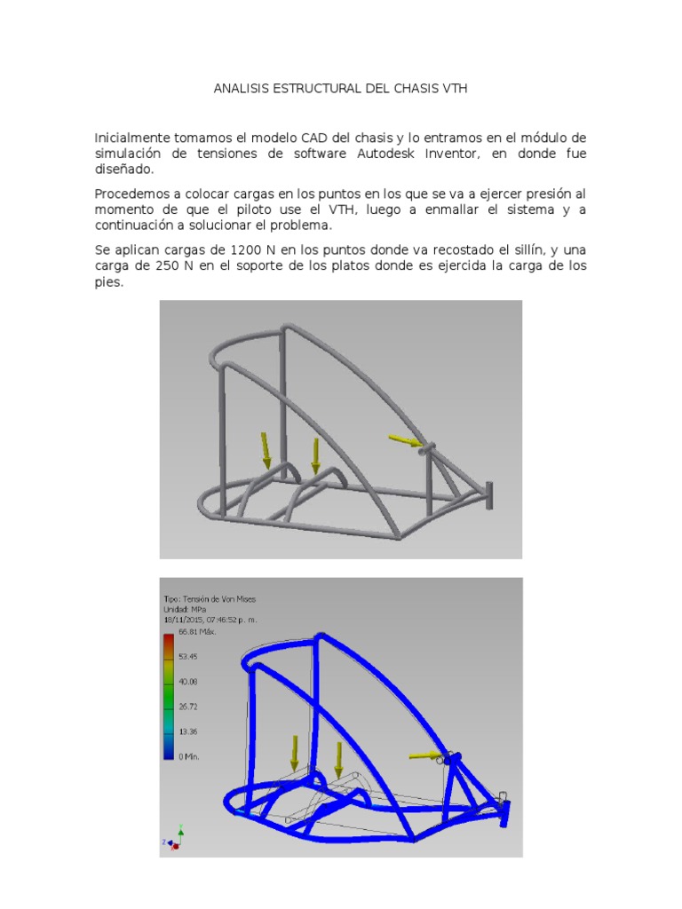 Analisis Estructural Del Chasis VTH | PDF