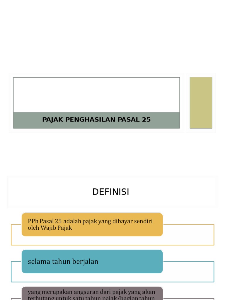 Perhitungan PPH Pasal 25 | PDF