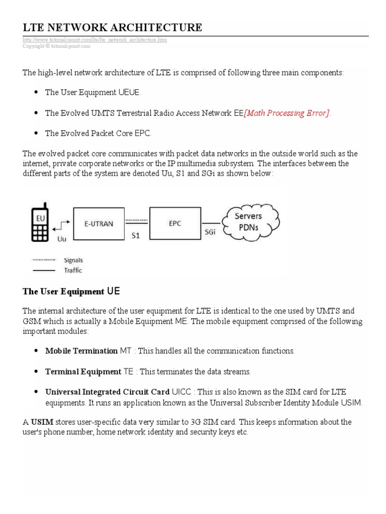 Lte Network Architecture | PDF | Orthogonal Frequency Division Multiplexing | Ip Multimedia ...