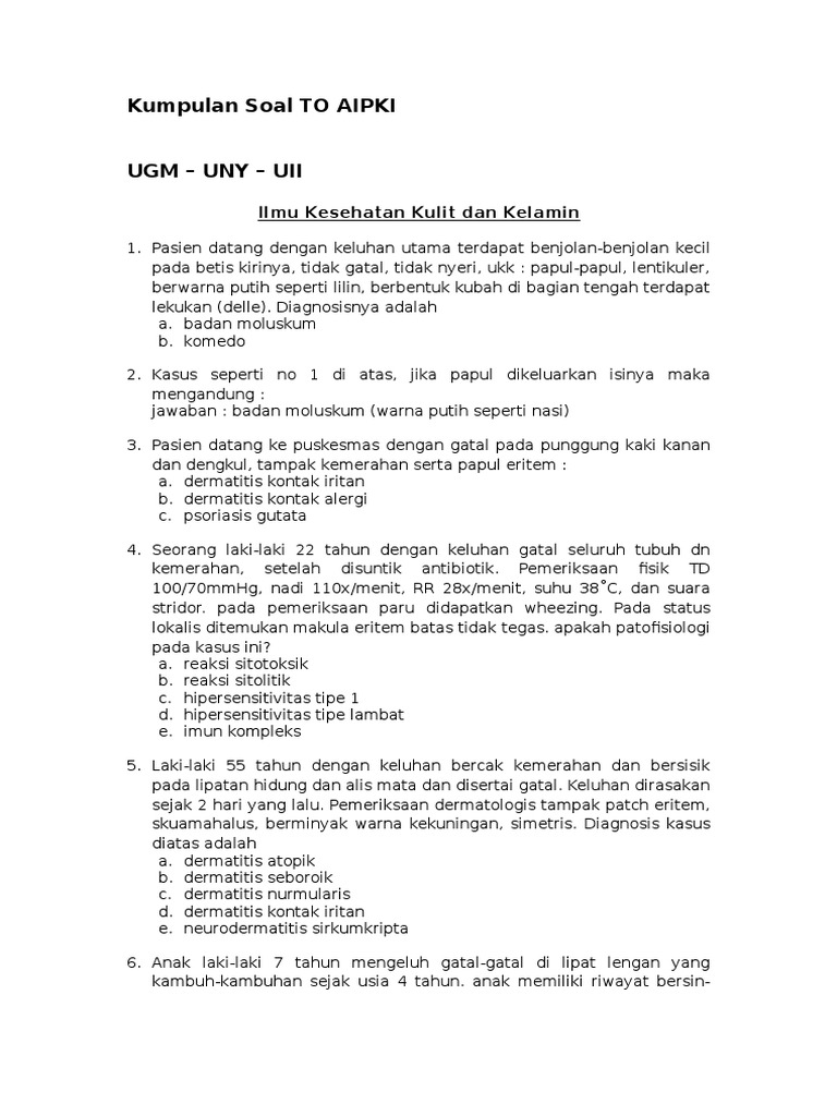 Kumpulan Soal To AIPKI 2015 | PDF