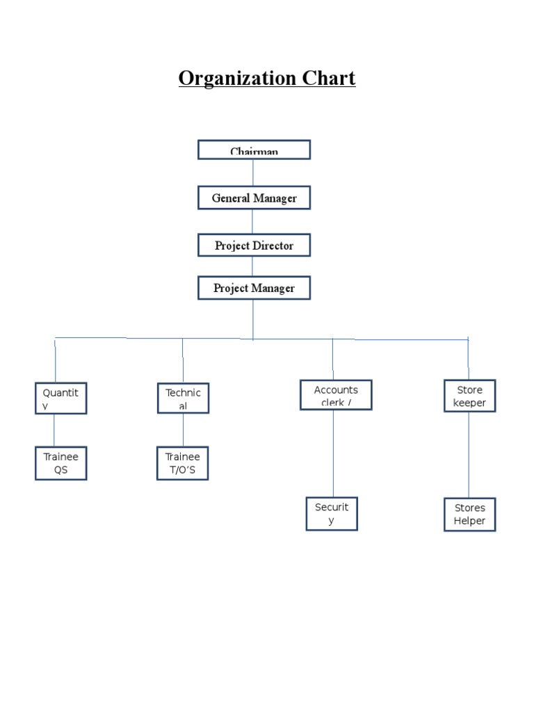 Organization Chart: Chairman | PDF