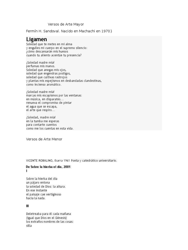Versos | PDF