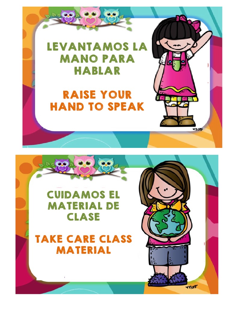 Reglas de Clase para Niños | PDF | Artes del Lenguaje y Comunicación