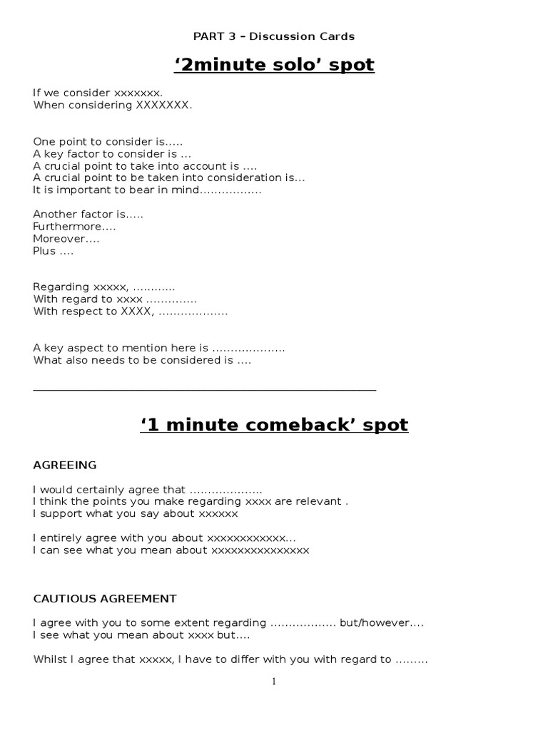 Discussion Cards for Effective Dialogue | PDF