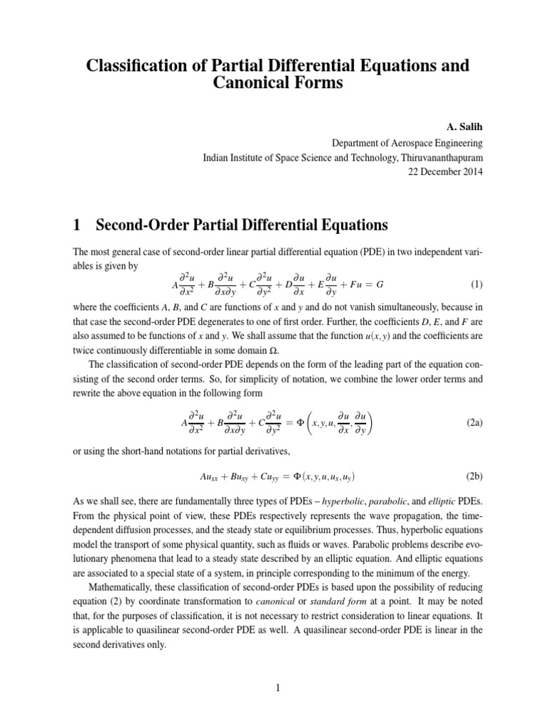 Canonical Form | PDF | Partial Differential Equation | Eigenvalues And Eigenvectors