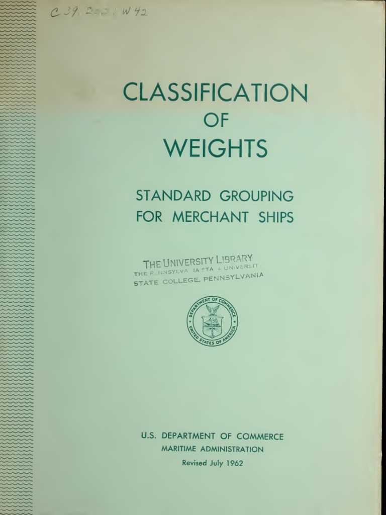 Classification of Weights | PDF | Hvac | Deck (Ship)