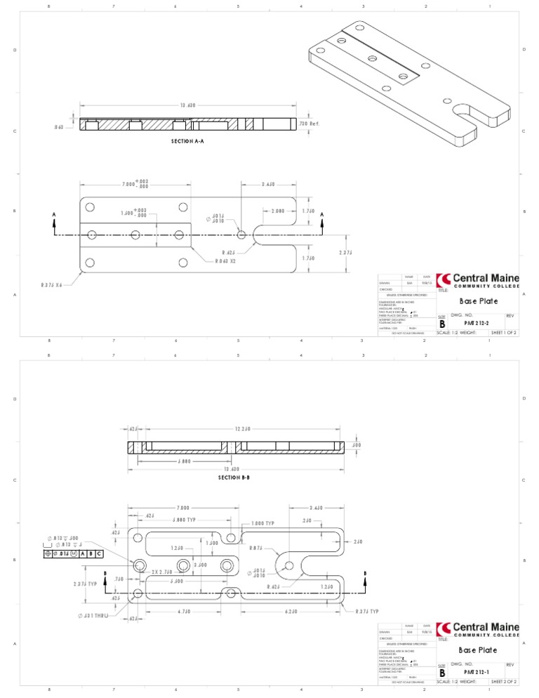 Base Plate Dimensions and Tolerances | PDF