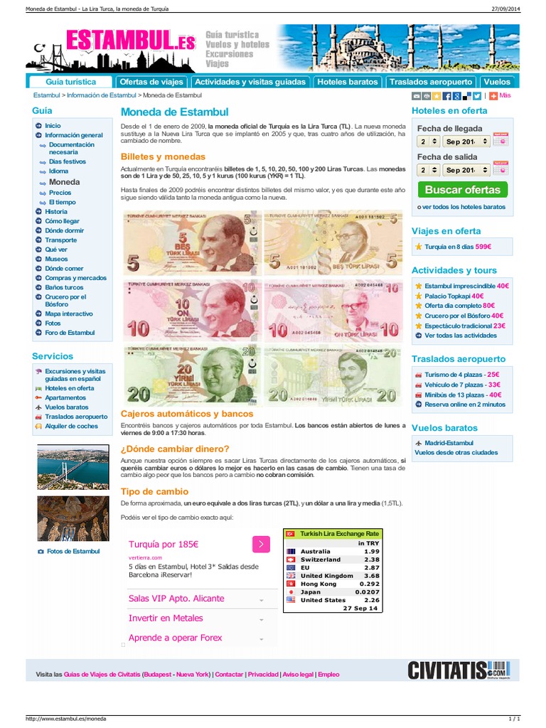 Moneda de Estambul - La Lira Turca, La Moneda de Turquía | PDF | Notas ...