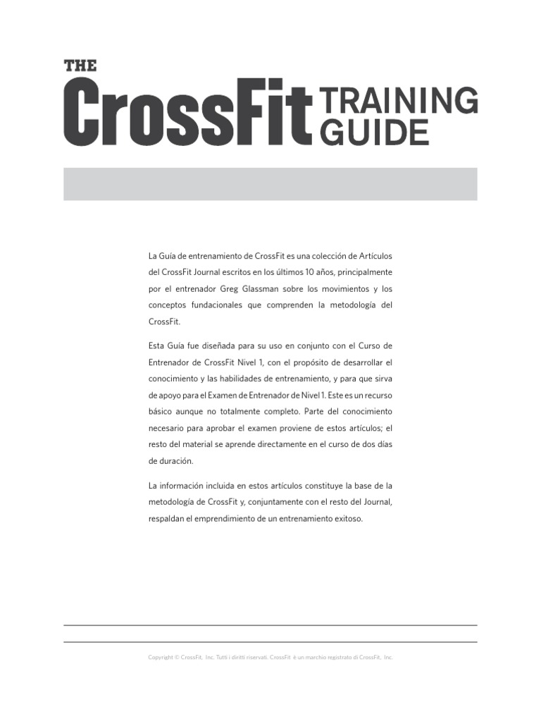 Manual de Crossfit | PDF | Ejercicio físico | Gimnasia
