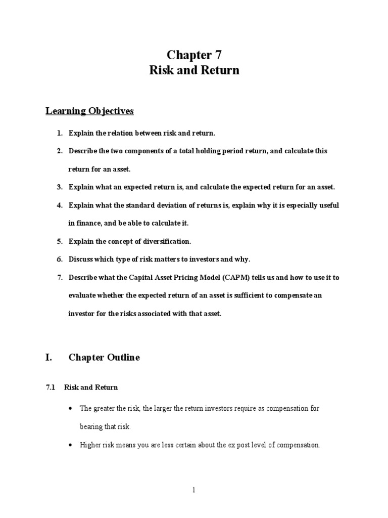 Risk-Return Dynamics and CAPM Insights | PDF | Finance & Money Management