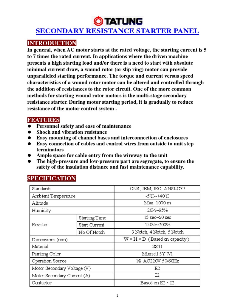 Controlling the Starting Performance of Wound Rotor Motors Through ...