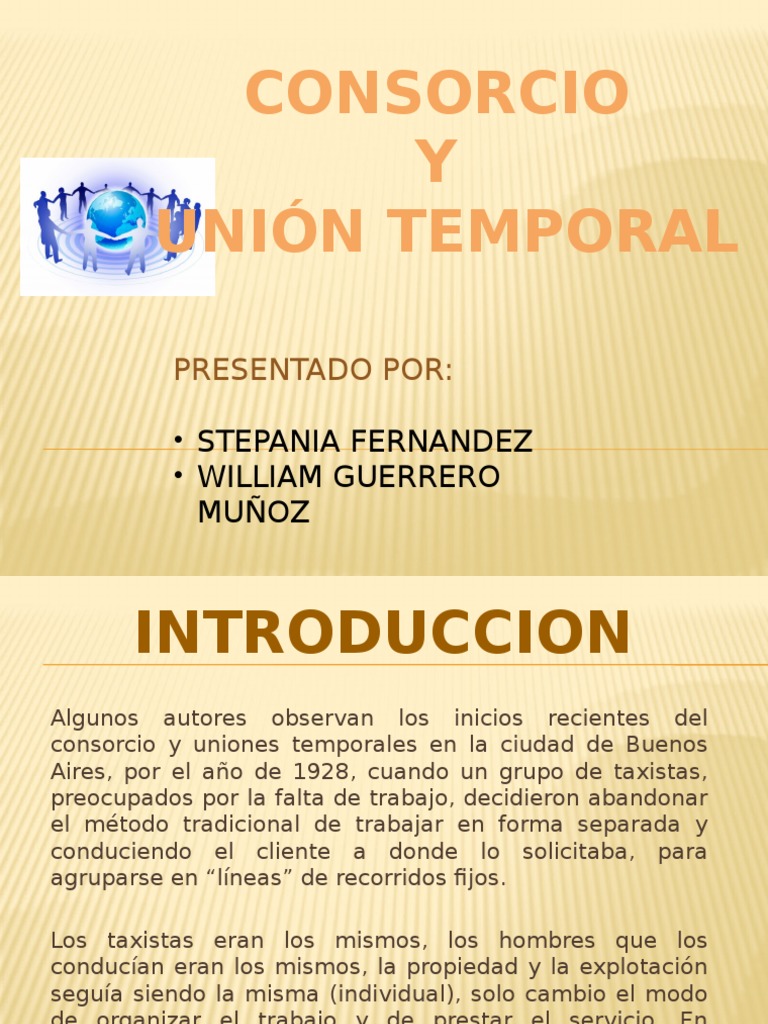 Diapositiva Consorcio y Union Temporal | Descargar gratis PDF | Derecho ...
