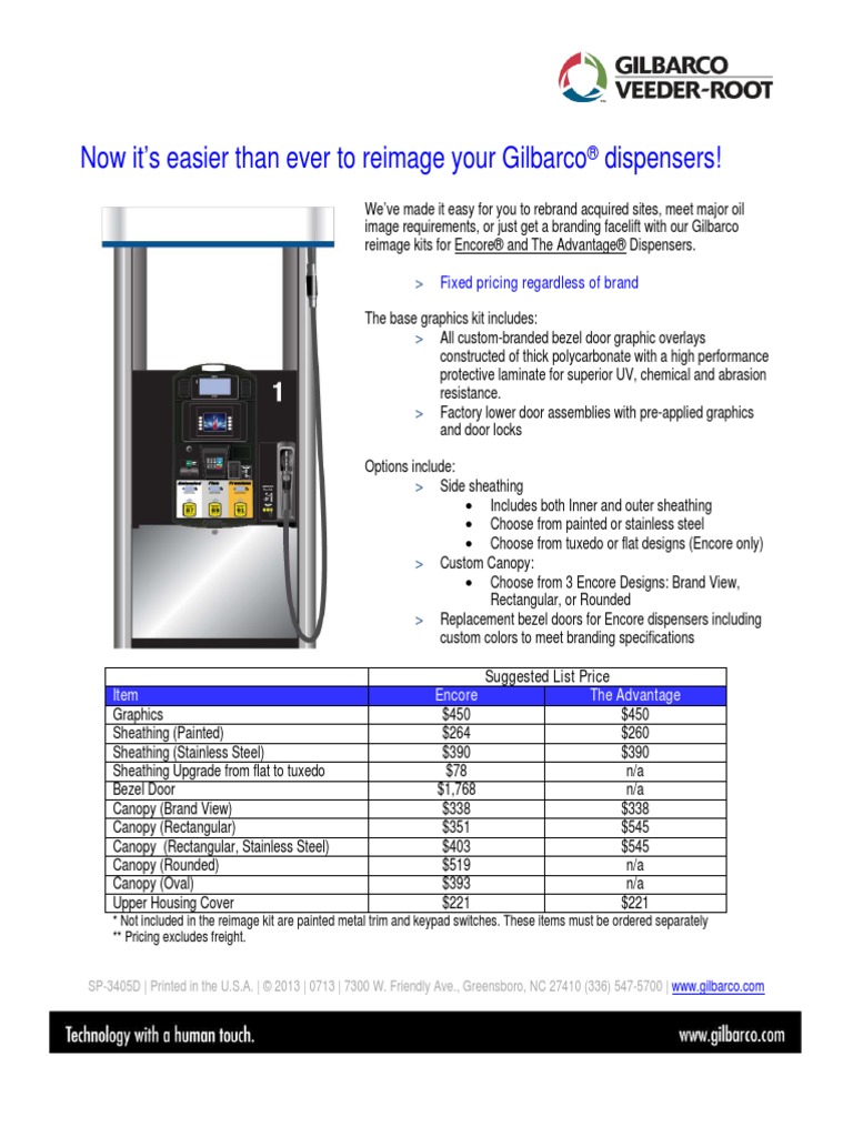 Gilbarco Dispenser Reimage Kits | PDF | Home & Garden