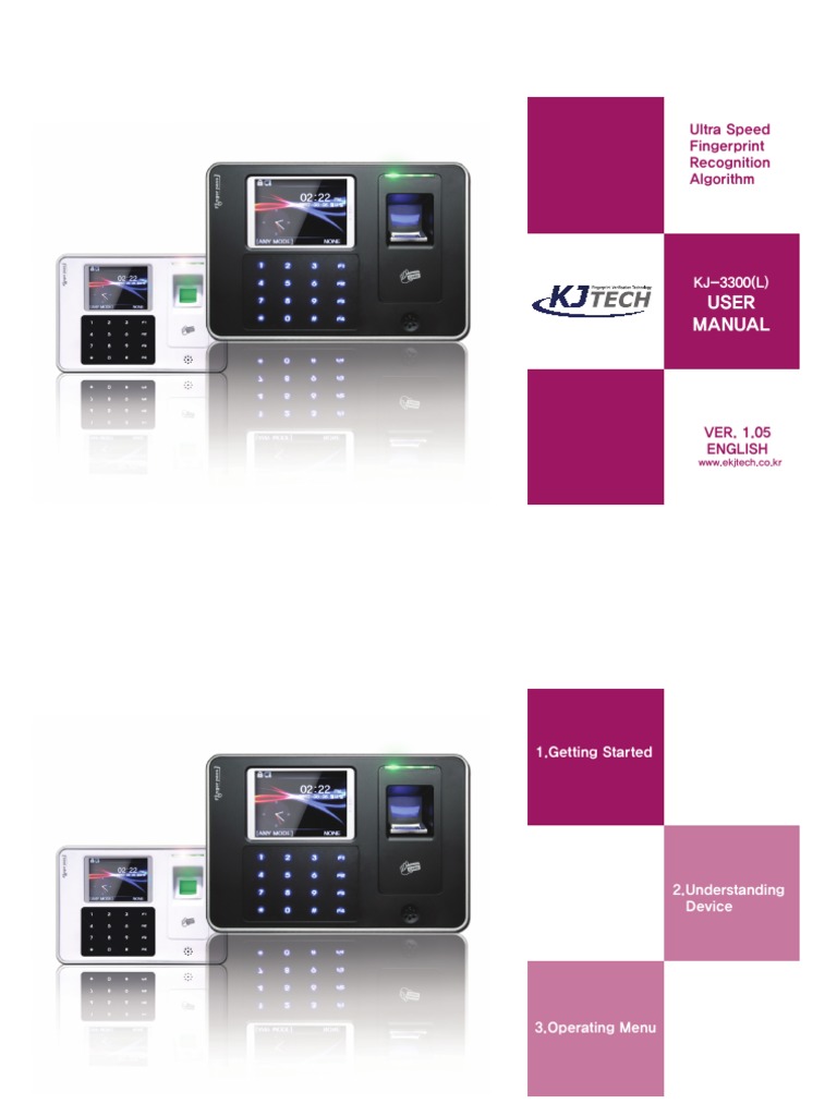 KJ-3300 User Manual (En) Cham Cong | PDF | Fingerprint | Computer Keyboard