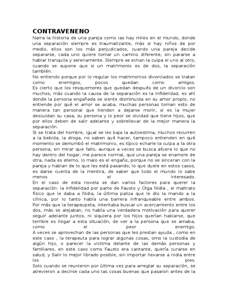 Contraveneno: Superación tras la Ruptura | PDF | Divorcio | Amor