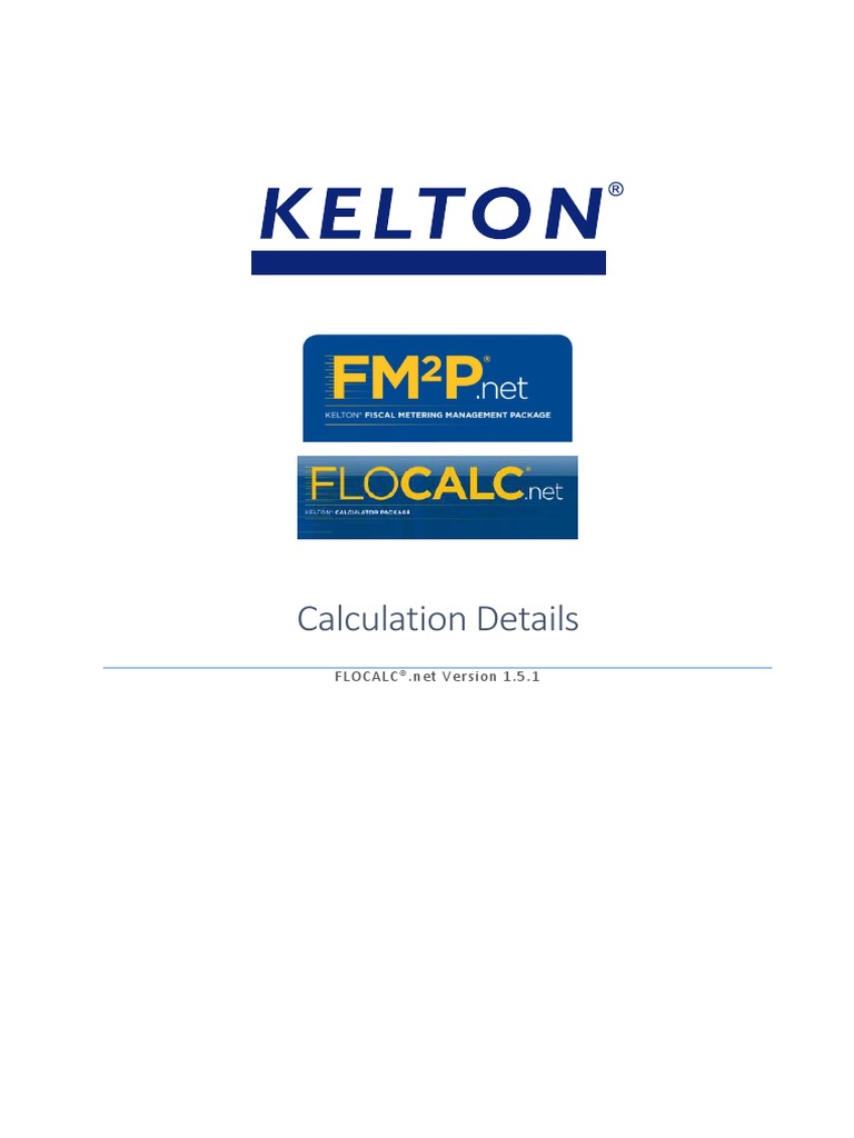 Kelton Calculation Details | PDF | Flow Measurement | Density