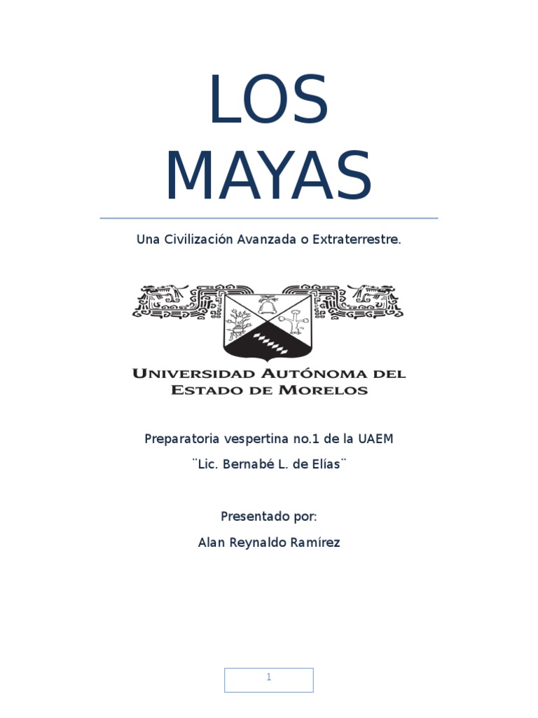 LOS MAYAS Monografia | PDF | Civilización maya | México