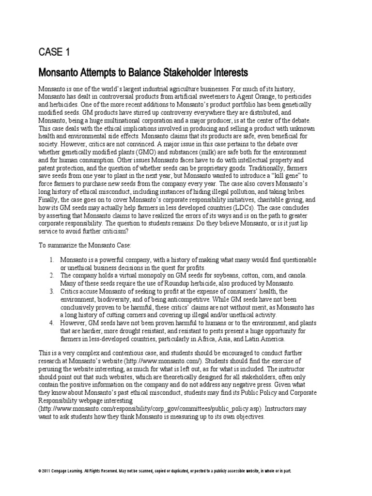 Chapter 1 Case Note For Business Ethics Ethical Decision Making & Cases ...