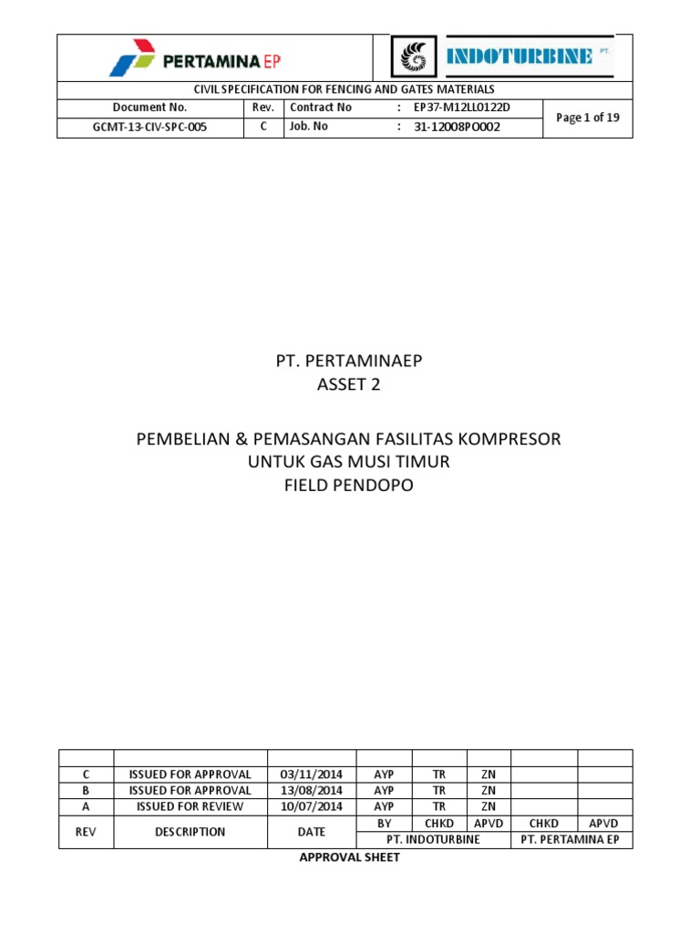 GCMT-13-CIV-SPC-005 Civil Specification Fencing and Gates Materials ...
