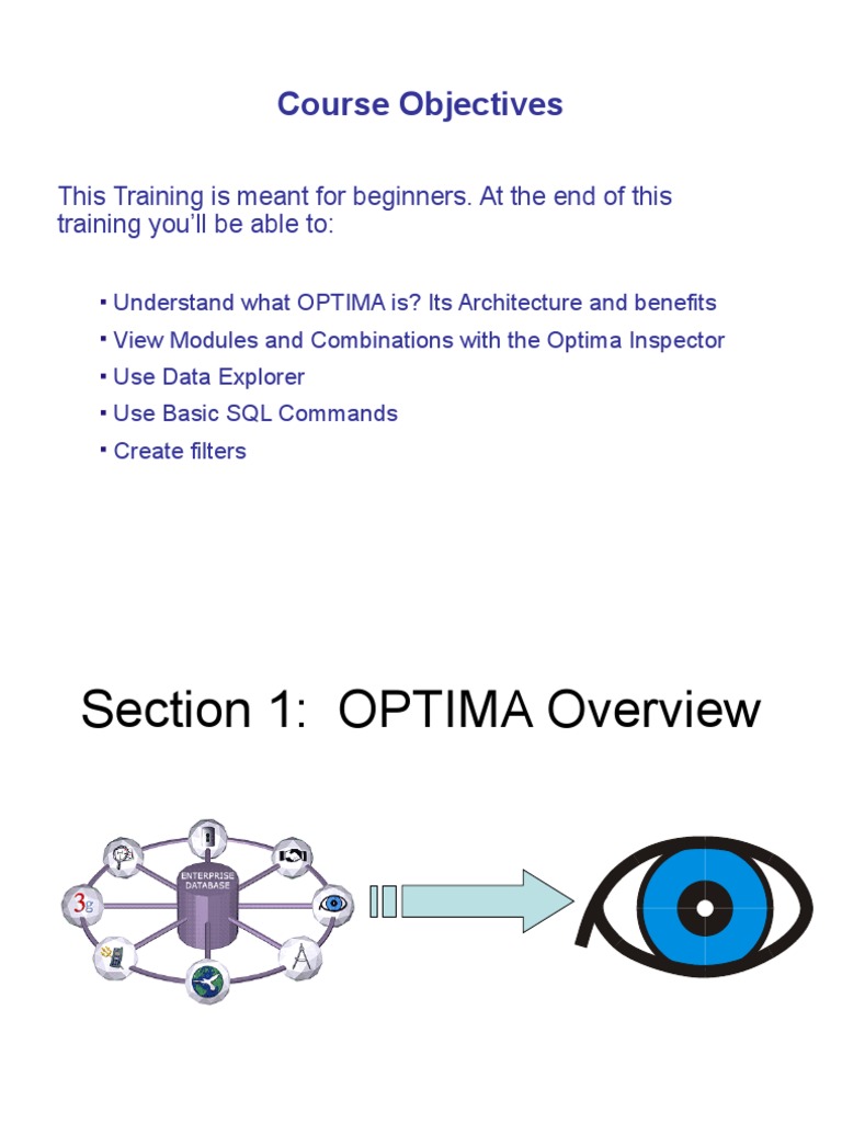 Optima Presentation | PDF | Sql | Table (Database)