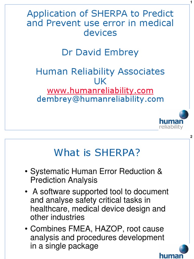 Sherpa 1 | PDF | Reliability Engineering | Risk Management