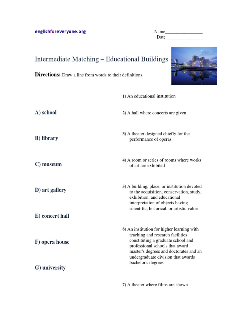 Intermediate Matching - Educational Buildings | PDF | Social Science ...