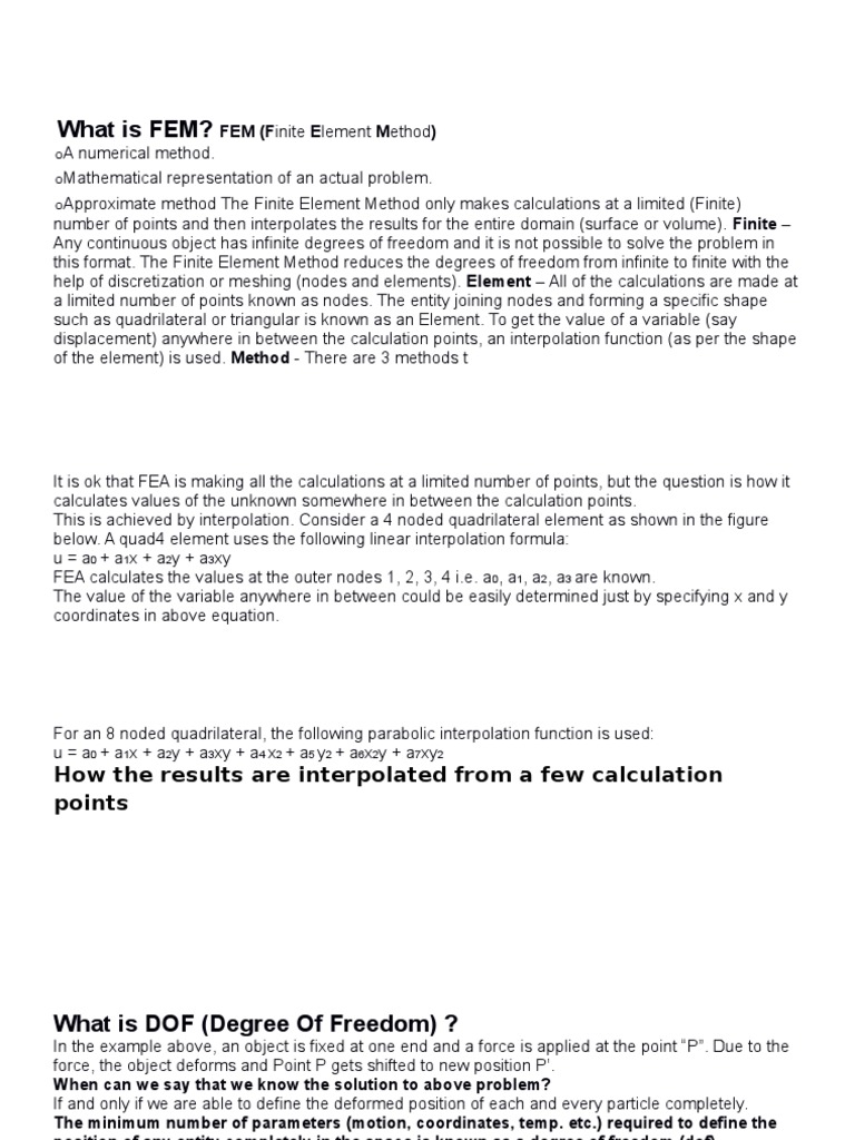 What Is FEM?: FEM (Finite Element Method) | PDF