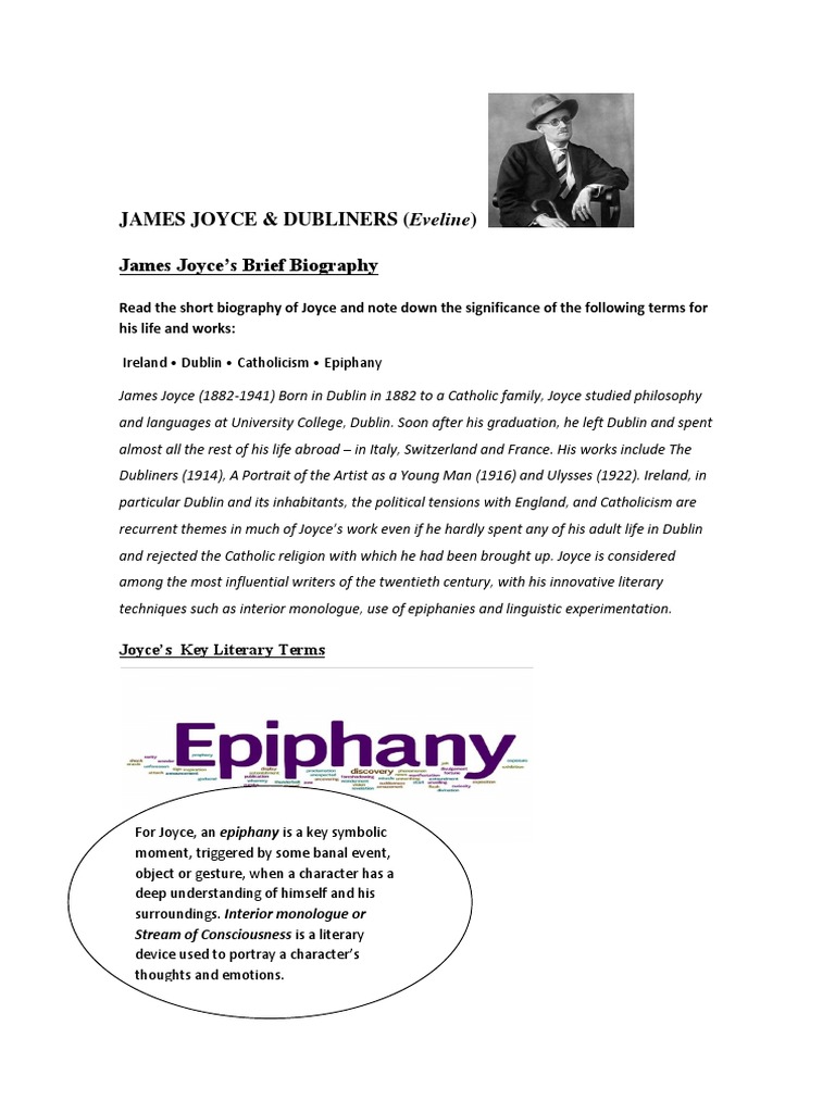James Joyce Worksheet and Eveline Dubliners | PDF | Dubliners | James Joyce