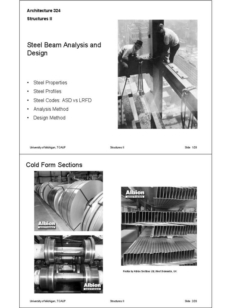 Steel Beams Analysis | PDF | Bending | Beam (Structure)