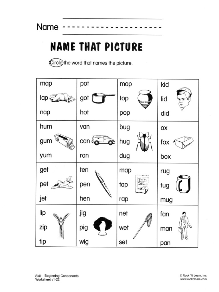Phonics Worksheet v1-22 PDF | PDF