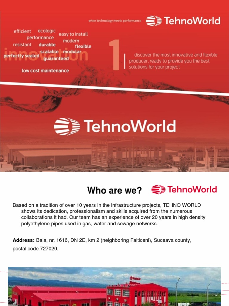Tehno World: HDPE Pipe Solutions Expert | PDF | Sanitary Sewer | Pipe ...