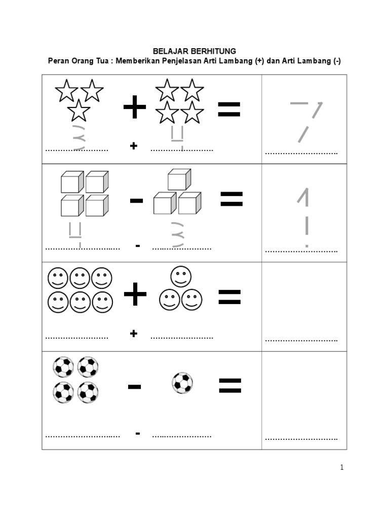 Belajar Berhitung Anak TK/ PAUD | PDF | Games & Activities
