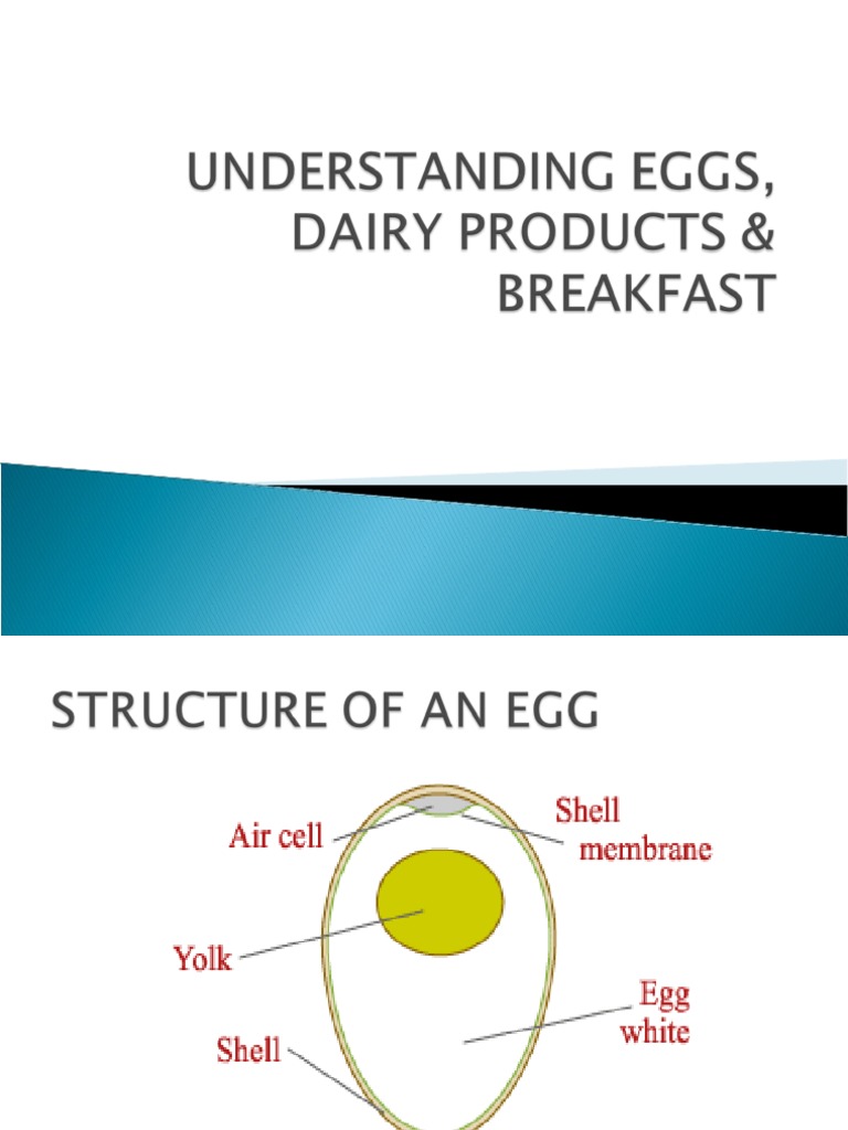 5.0 Understanding Eggs, Dairy Products Breakfast | PDF | Egg As Food ...