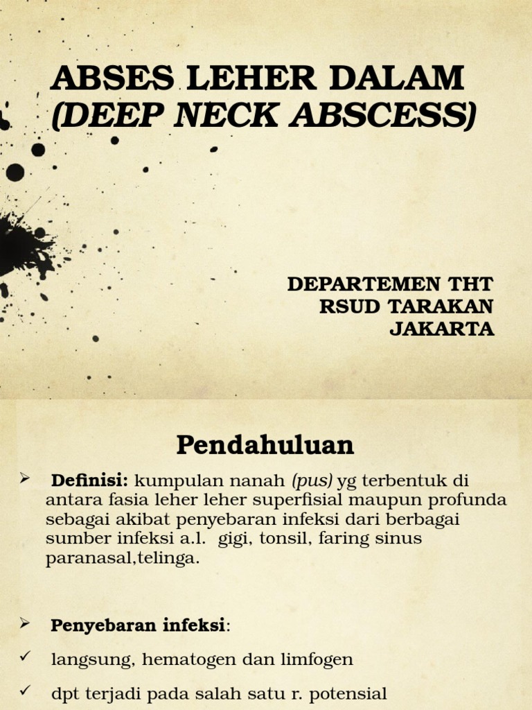 Abses Leher Dalam | PDF