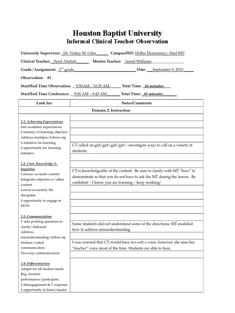 Informal Observation Template - prntbl.concejomunicipaldechinu.gov.co