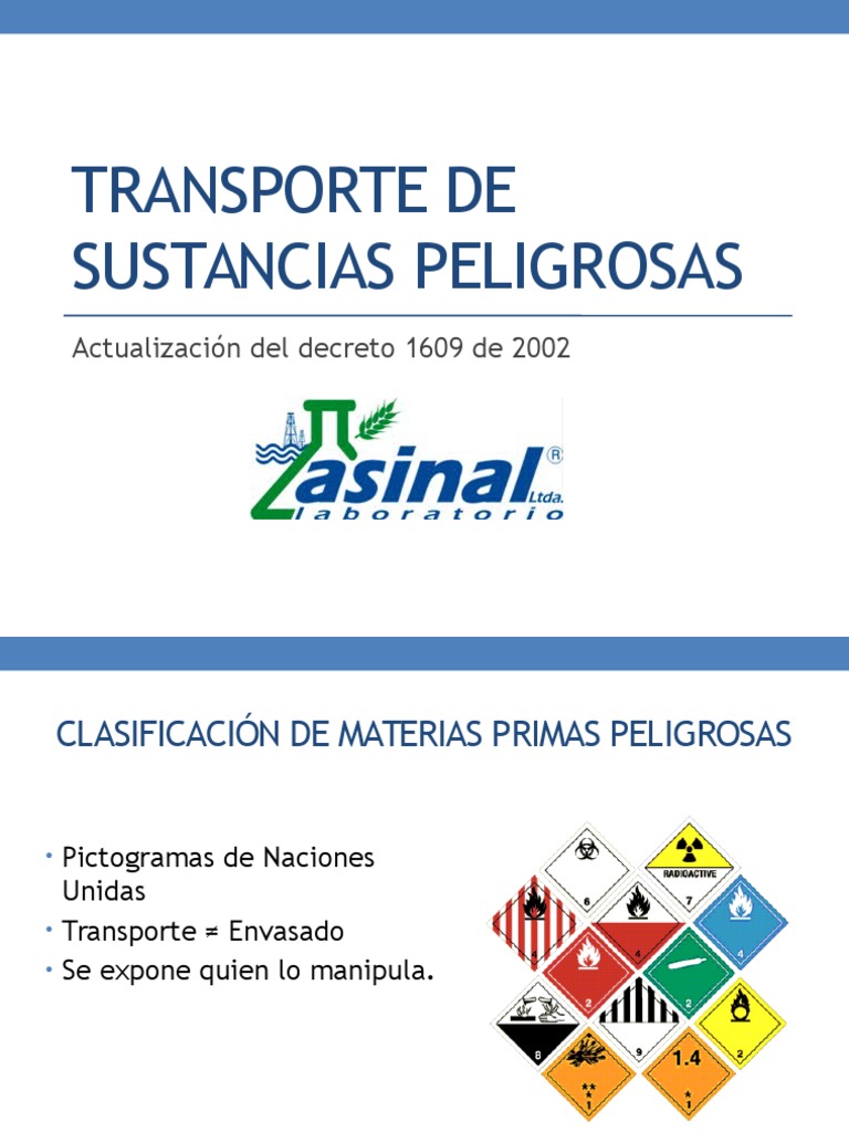 Transporte de Sustancias Peligrosas | PDF | Contaminación | Naturaleza