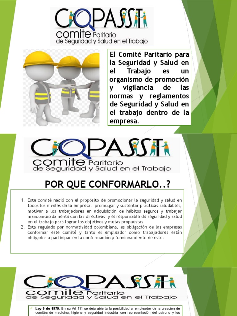 COPASST | Derecho laboral | Cuidado de la Salud del Gobierno